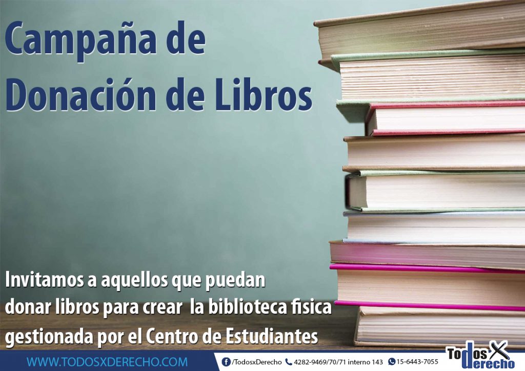 Campaña de donación de libros 2019 – Todos x Derecho